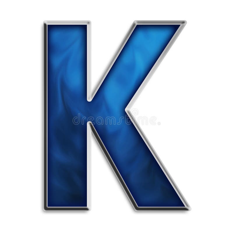 Letra Aislada K En Azul Tribal Stock de ilustración - Ilustración de ...