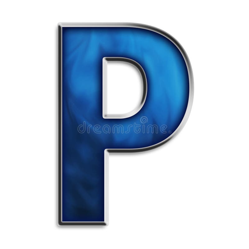 Letra Aislada P En Azul Tribal Stock de ilustración - Ilustración de ...