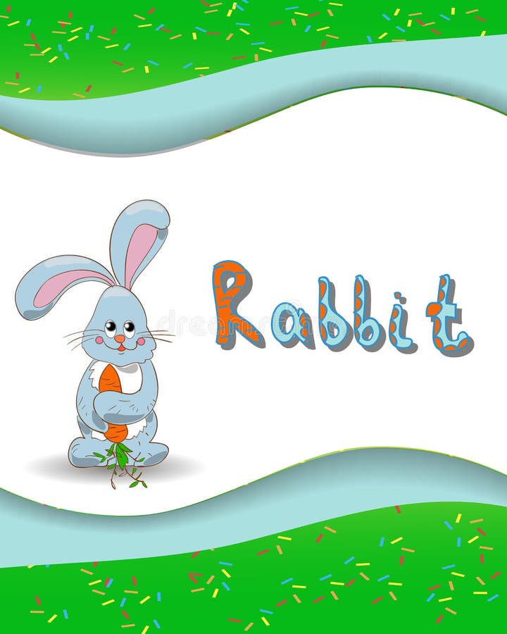 Letra Animal R Do Alfabeto E Coelho Ilustração do Vetor - Ilustração de ...