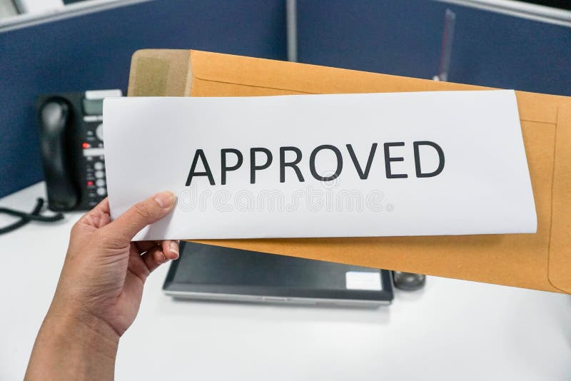 Letra aprovada foto de stock. Imagem de papelada, posicione - 77699806