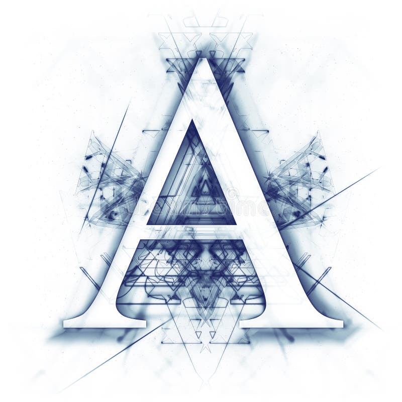 Letra azul abstrata a ilustração stock. Ilustração de jogo - 193479291