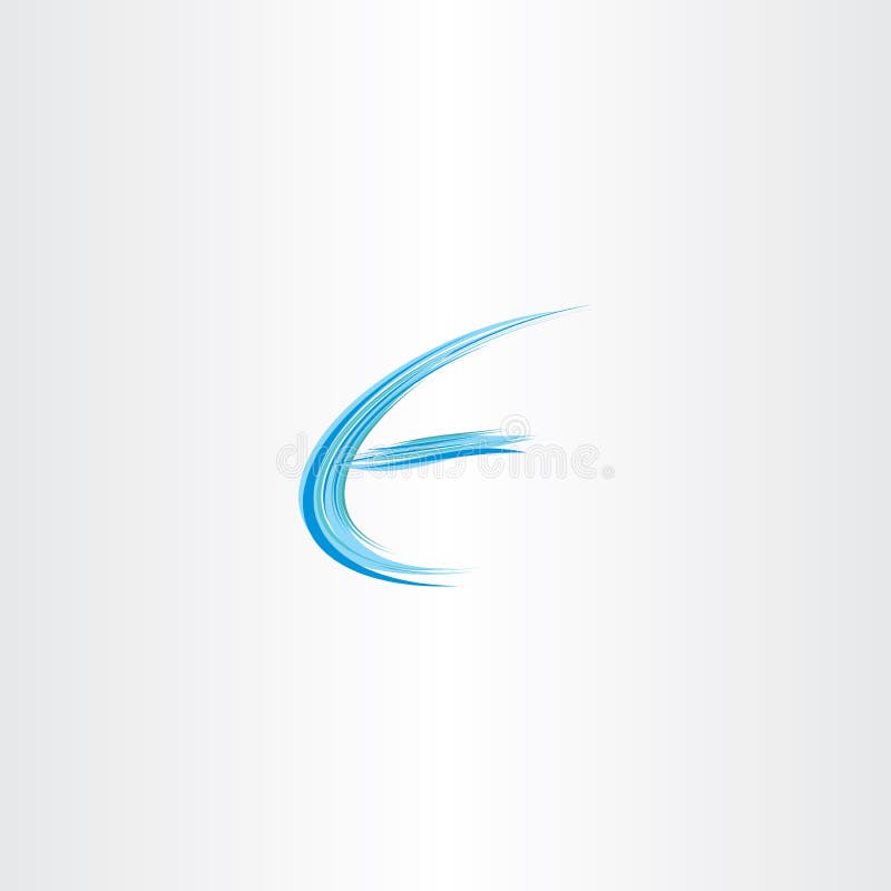 Letra Azul E Icono De Ola De Agua Ilustración del Vector - Ilustración ...