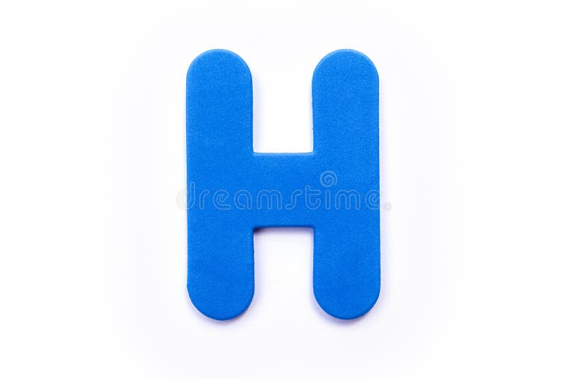 Letra azul H imagem de stock. Imagem de ensino, vibrante - 119291029