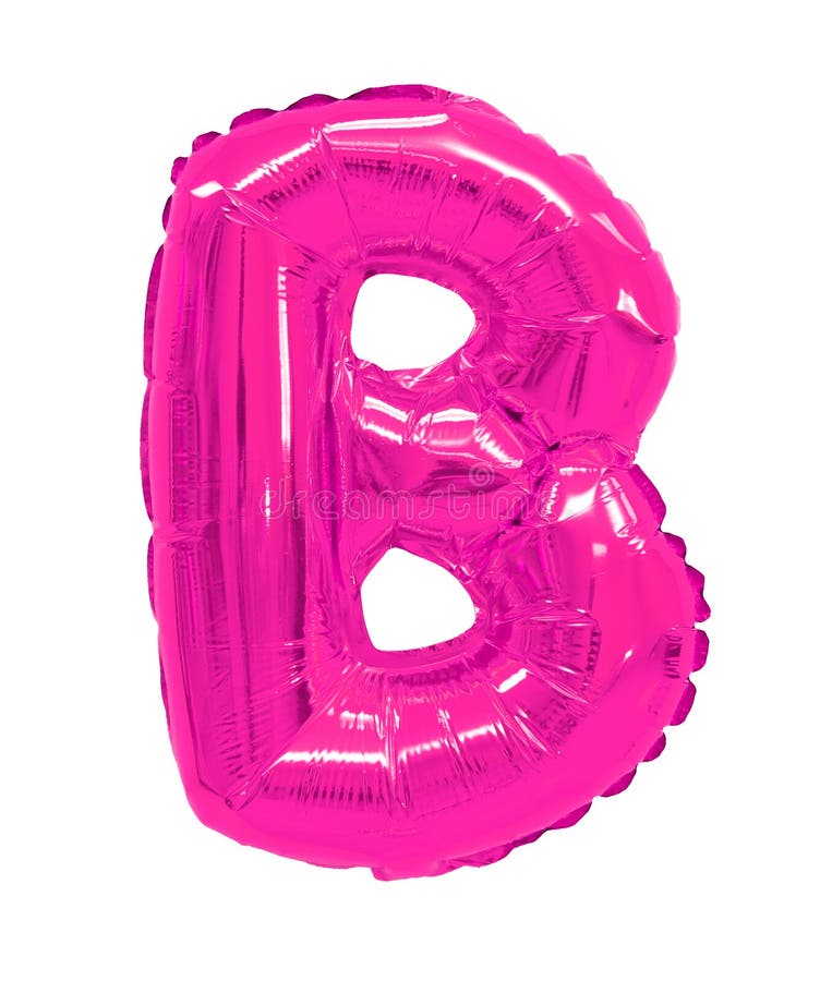 Letra B De Un Rosa Del Globo Foto de archivo - Imagen de festival ...