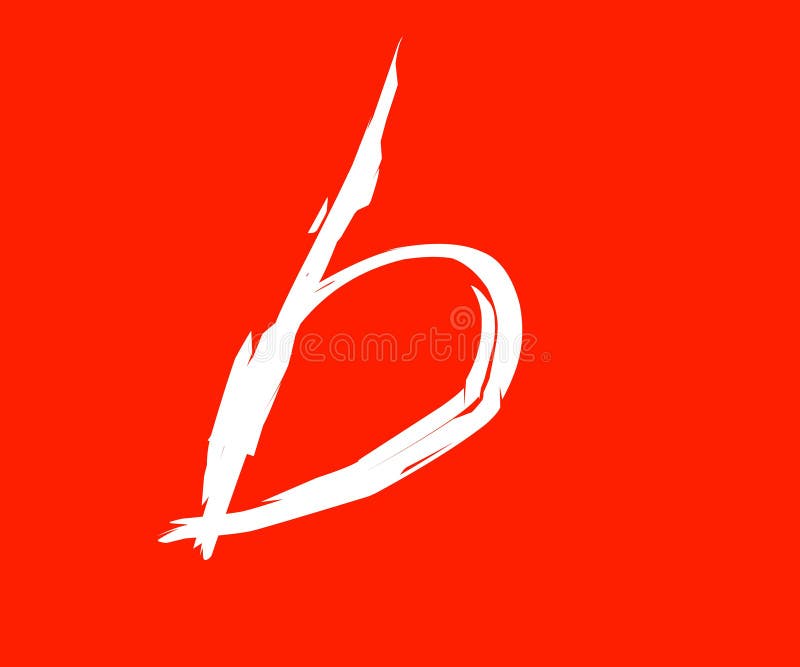 Letra b en fondo rojo stock de ilustración. Ilustración de moderno ...