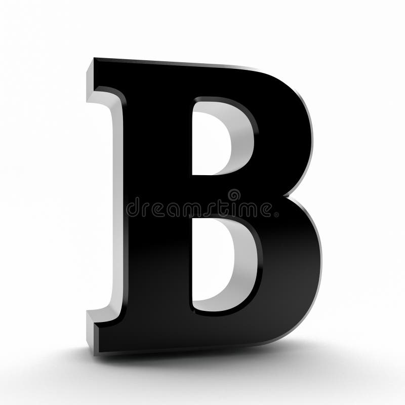 Letra B Mayúscula En Color Negro En La Ilustración De Fondo Blanco ... Letra B Mayúscula En Color Negro En La Ilustración De Fondo Blanco ...