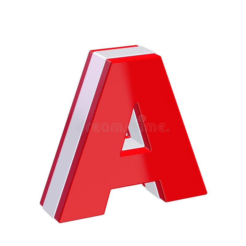 Letra brillante roja a stock de ilustración. Ilustración de alfabeto ...