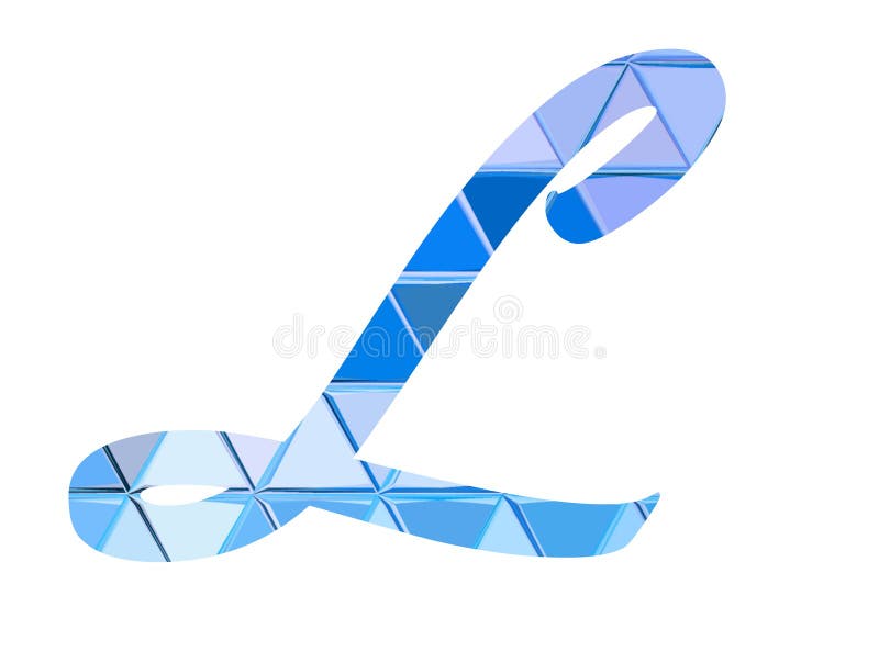 Letra Coloreada Azul L Icono Del Logotipo Stock de ilustración ...