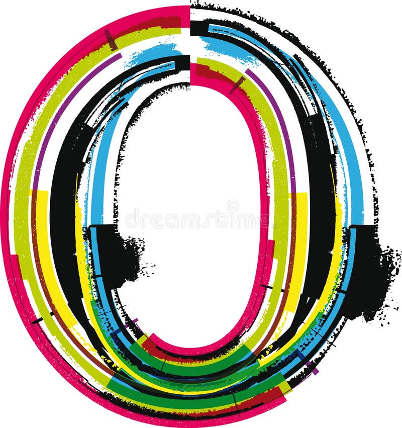 LETRA Colorida O Del Grunge Ilustración del Vector - Ilustración de ...