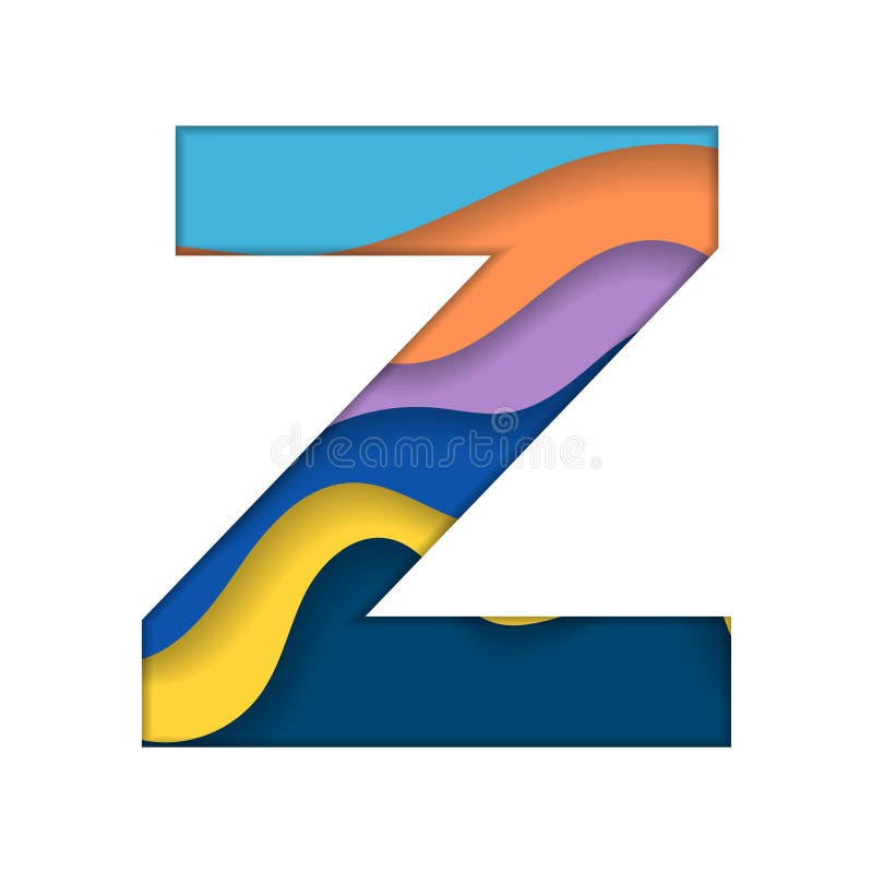 Letra colorida Z ilustración del vector. Ilustración de ocasional ...