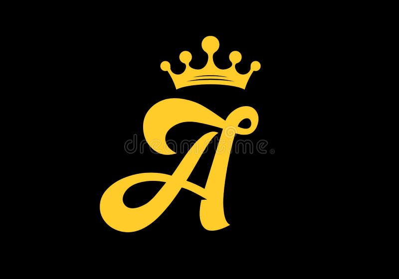Letra a Con Forma De Corona Ilustración del Vector - Ilustración de ...