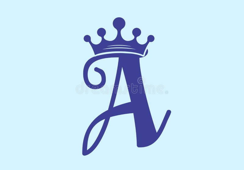 Letra a Con Forma De Corona Ilustración del Vector - Ilustración de ...
