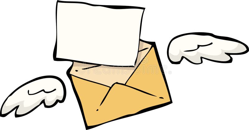 Alas de la letra ilustración del vector. Ilustración de carta - 45575851