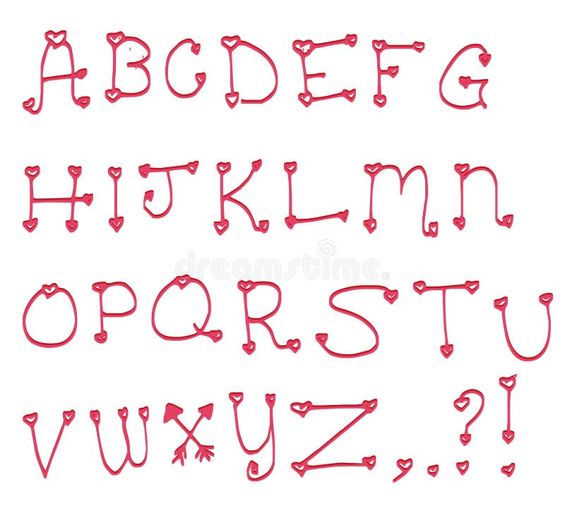 Letra de amor ilustração do vetor. Ilustração de letras - 18587995