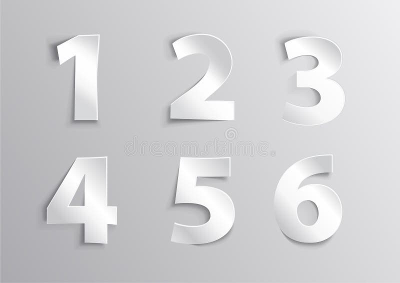 Letra Del Número Con La Sombra Ilustración del Vector - Ilustración de ...