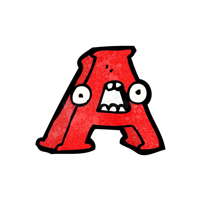 Letra a Dos Desenhos Animados Ilustração do Vetor - Ilustração de ...