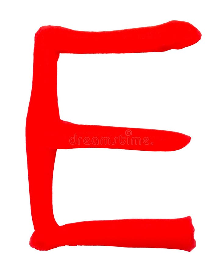 Letra E Da Massa De Modelar Isolada Em Um Fundo Branco Ilustração Stock ...