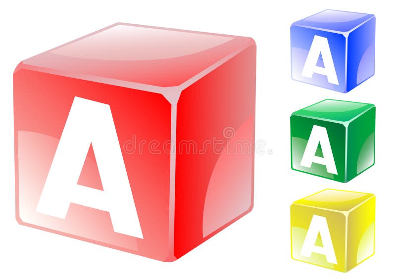 Letra b en el cubo ilustración del vector. Ilustración de forma - 35632922