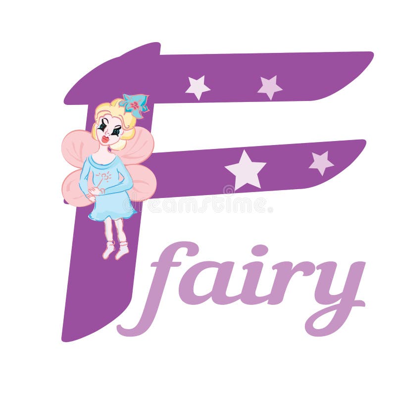 Fairy da letra F ilustração do vetor. Ilustração de elemento - 26187739