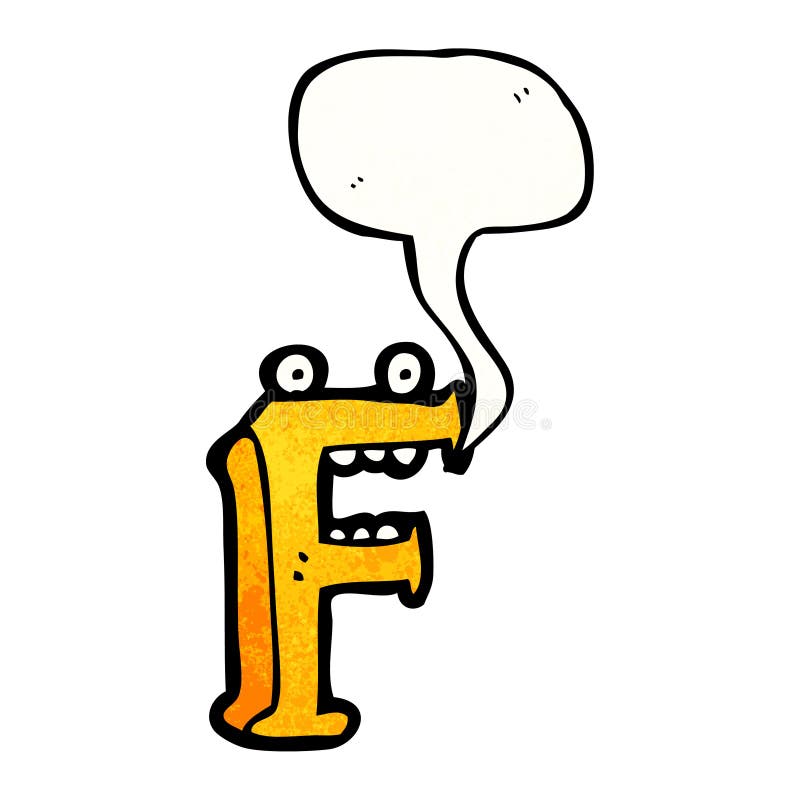 Letra F Dos Desenhos Animados Ilustração do Vetor - Ilustração de ...