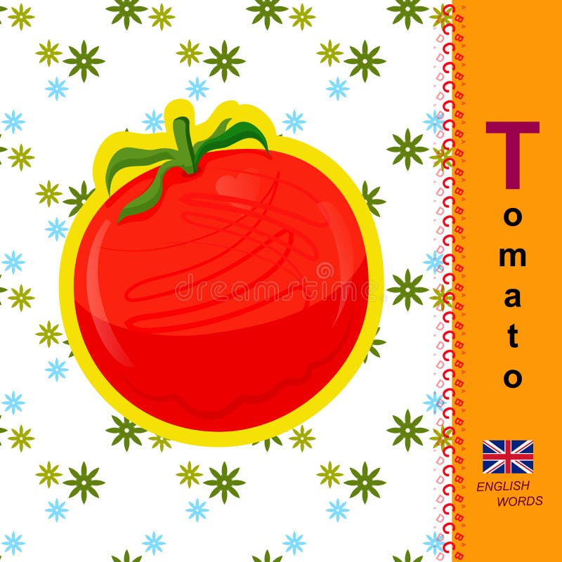 Letra inglesa T Tomate ilustración del vector. Ilustración de maduro ...