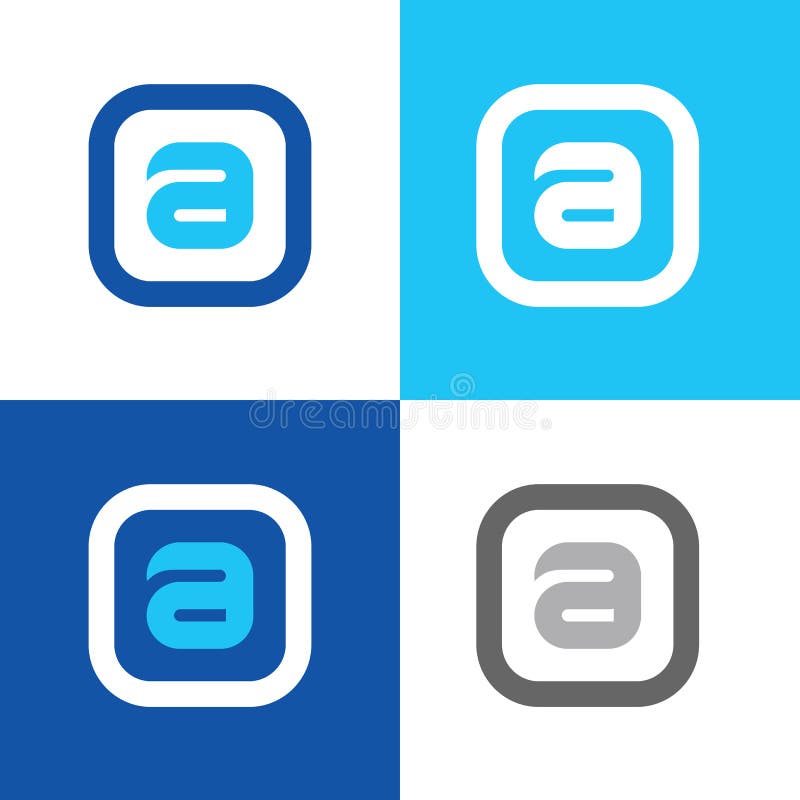 Letra Inicial Icono De Logotipo, Forma Cuadrada Interior - Vector ...