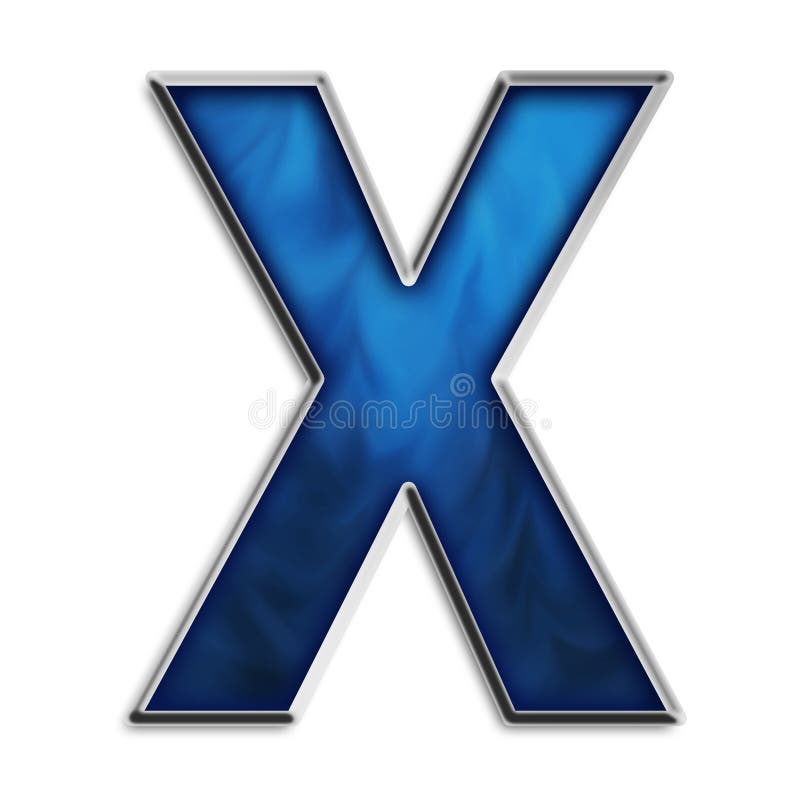 Letra X Isolada Em Azul Tribal Ilustração Stock - Ilustração de ...