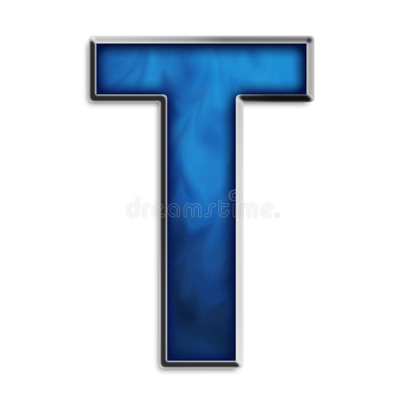 Letra Isolada T No Azul Tribal Ilustração Stock - Ilustração de letra ...