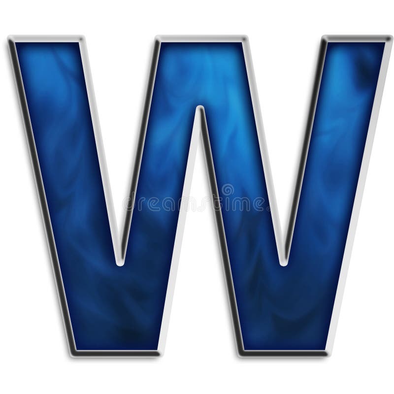 Letra Isolada W No Azul Tribal Ilustração Stock - Ilustração de ...