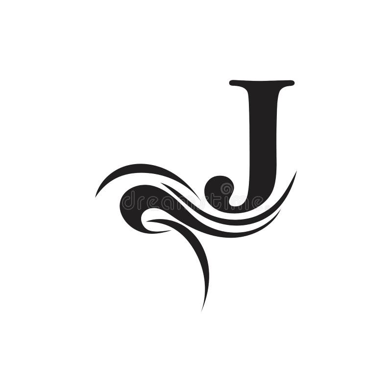 Letra J Logo Plantilla Vector Icono Diseño Ilustración del Vector ...