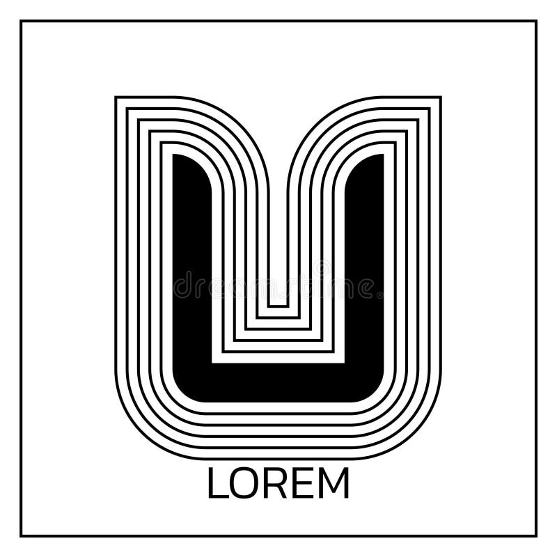 Letra Logo Design de U ilustración del vector. Ilustración de verde ...