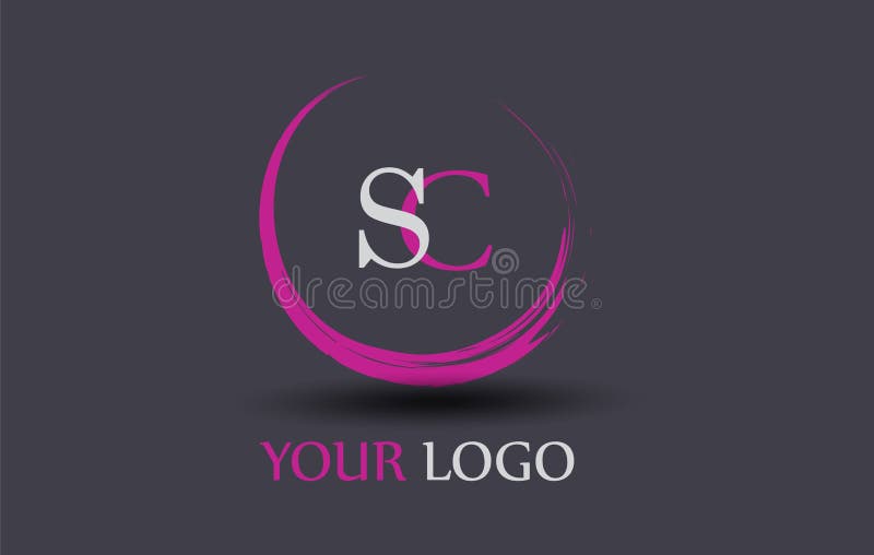 Letra Logo Design Del SC S C Ilustración del Vector - Ilustración de ...