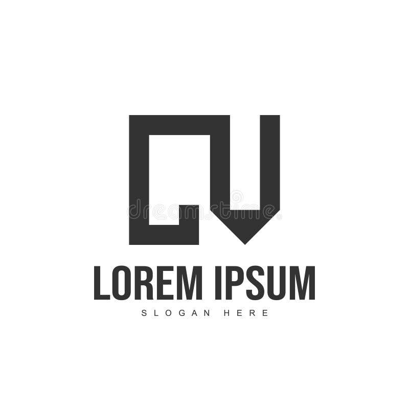 Letra Logo Design Do CV Molde Do Logotipo Da Letra Inicial Ilustração ...