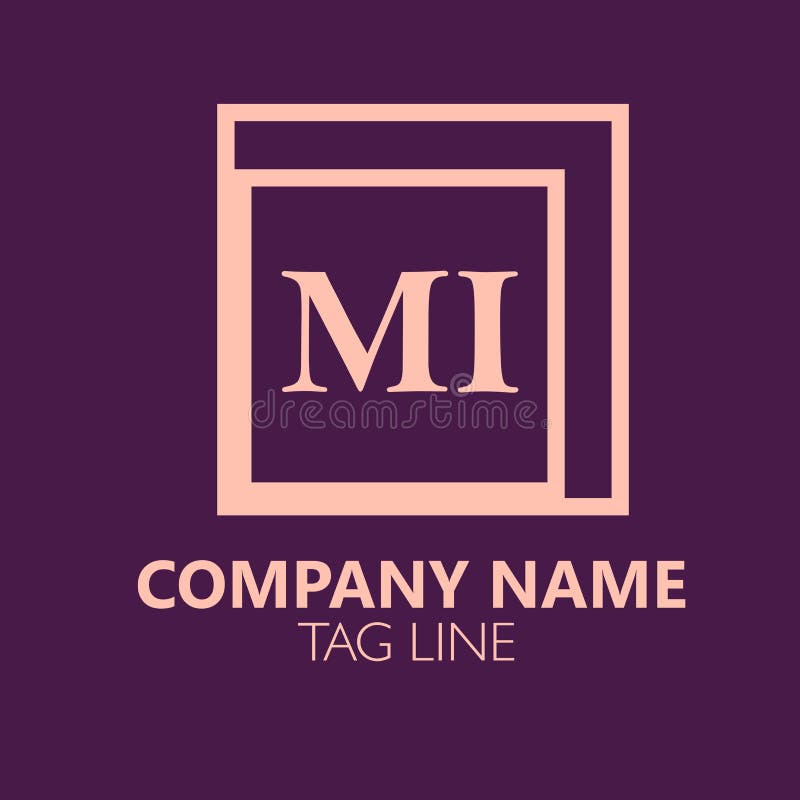Letra Logo Design do MI ilustração do vetor. Ilustração de elegante ...