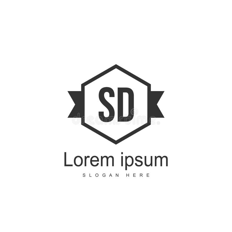 Letra Logo Design Do SD Molde Do Logotipo Do SD Da Letra Inicial ...