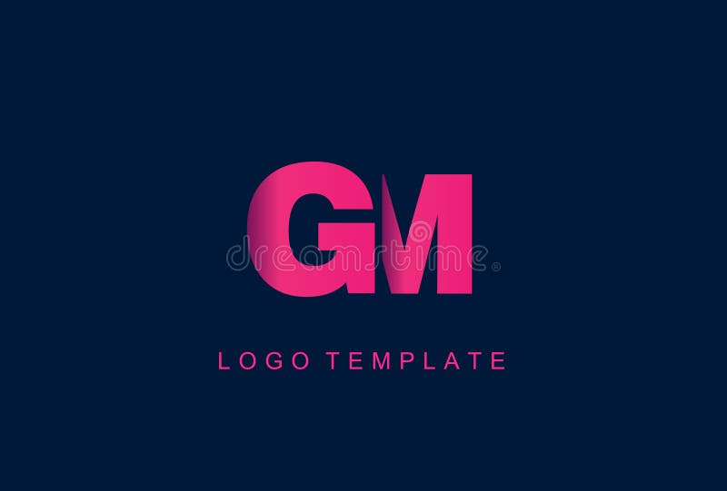 Letra Logo Design Vector Del GM Ilustración del Vector - Ilustración de ...