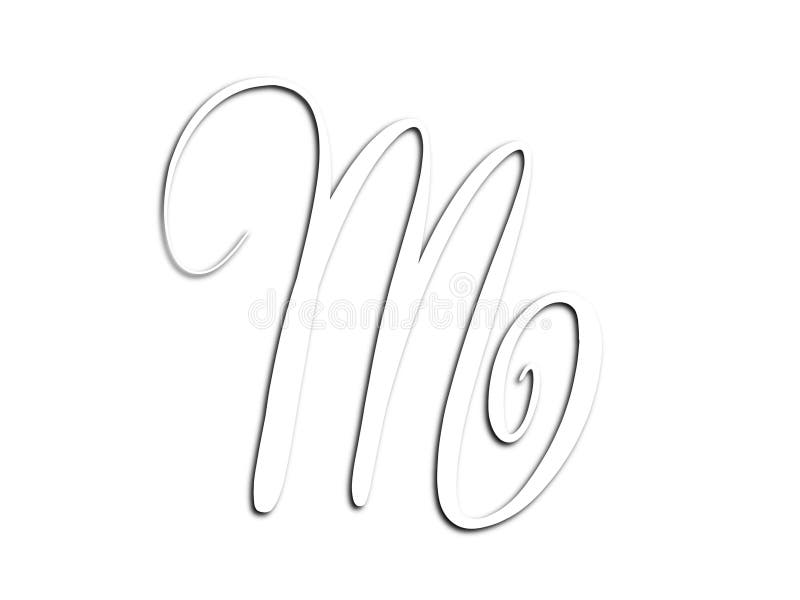 Letra m stock de ilustración. Ilustración de manuscrito - 243803885