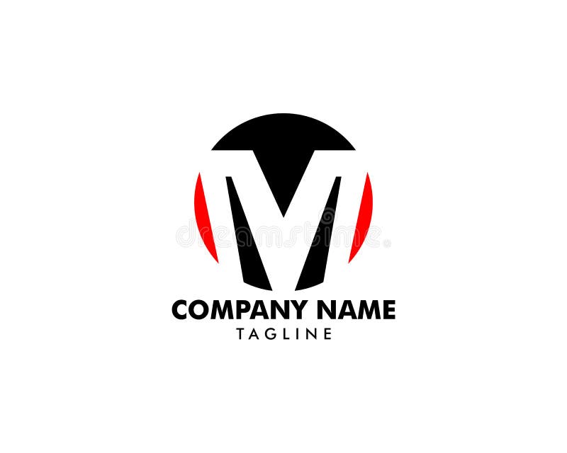 Letra M Circle Initial Logo Design Template Element Ilustración del ...