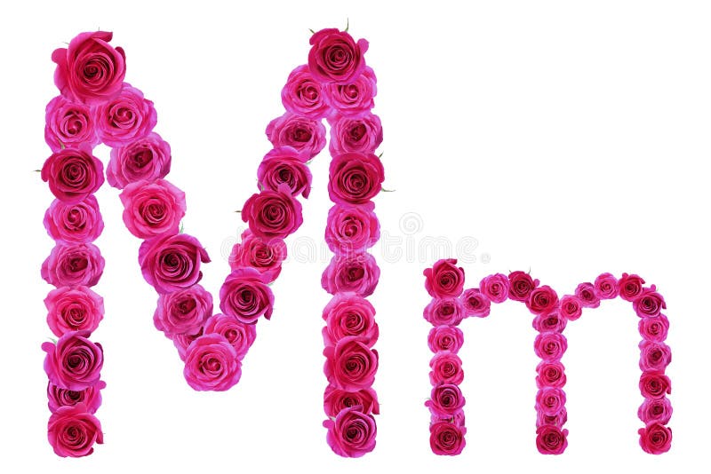 Letra m das rosas foto de stock. Imagem de alfabeto, letras - 57726378