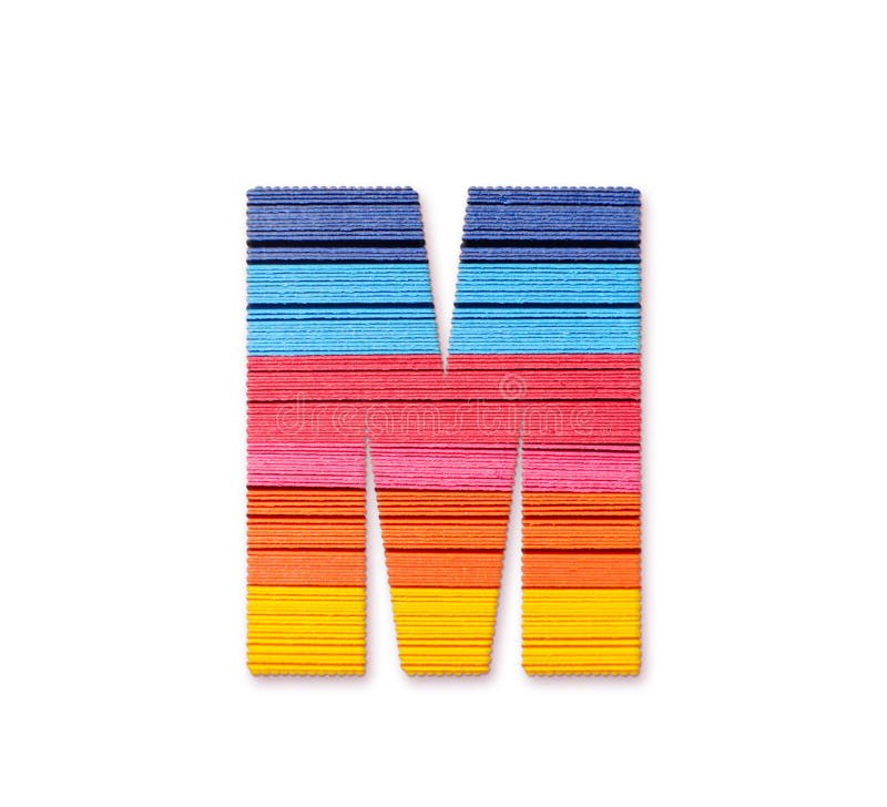 Letra M Papel Del Color Del Arco Iris Imagen de archivo - Imagen de ...