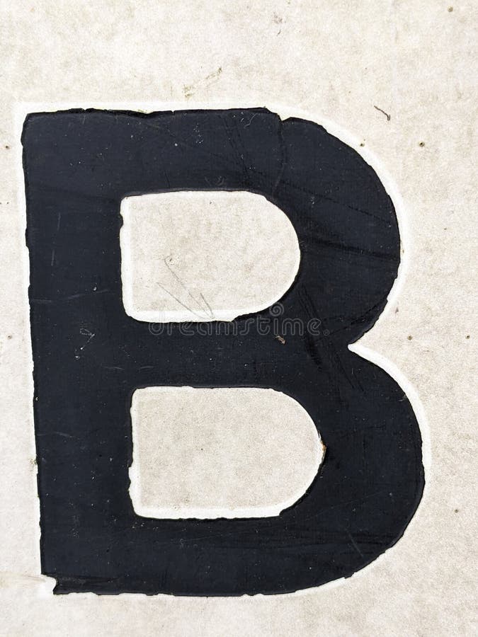 Letra Manuscrita En Estado Angustiado Tipo De Letra B Imagen de archivo ...