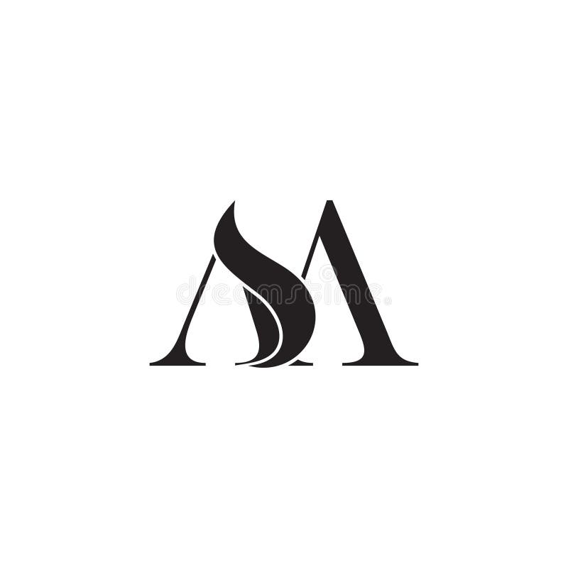 Letra Ms Curvas Fuente Elegante Vector Ilustración del Vector ...