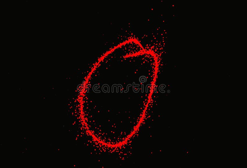 Letra O en fondo negro stock de ilustración. Ilustración de color ...