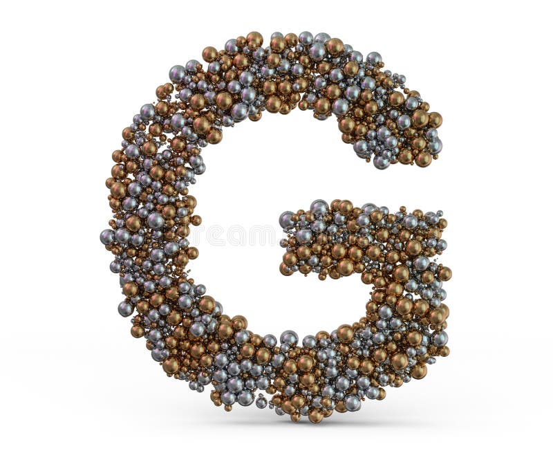 Letra Oro Claro G Sobre El Fondo. 3d Stock de ilustración - Ilustración ...