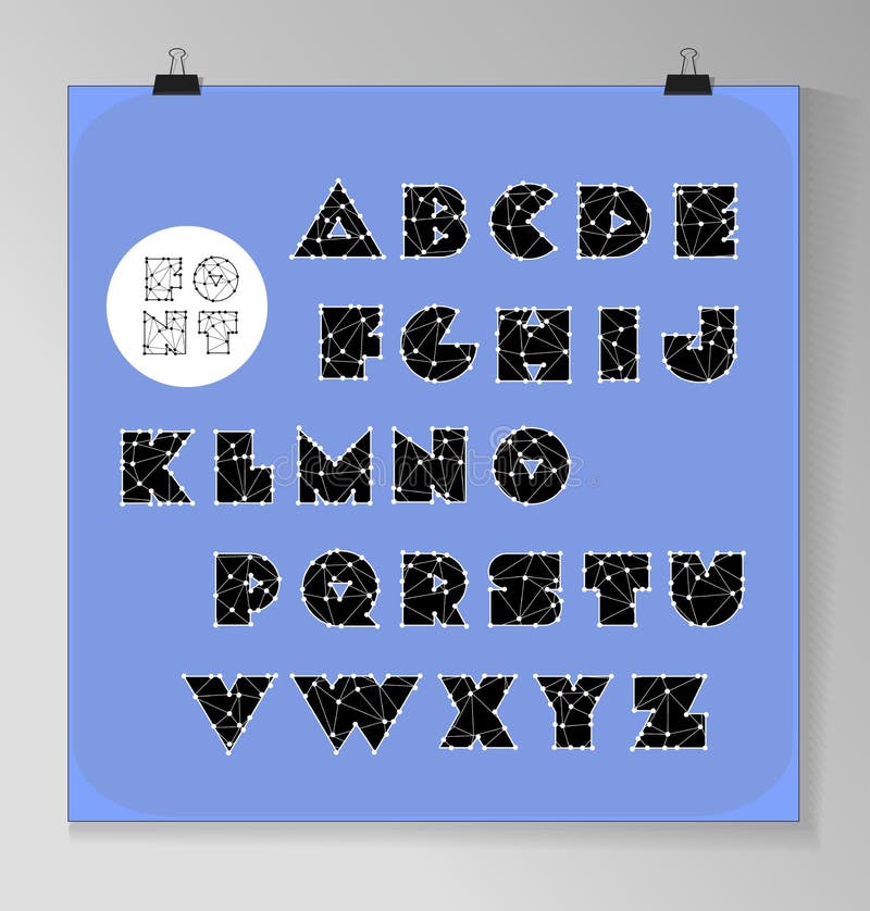 Letra Poligonal Abstracta En Estilo Cósmico Ilustración del Vector ...