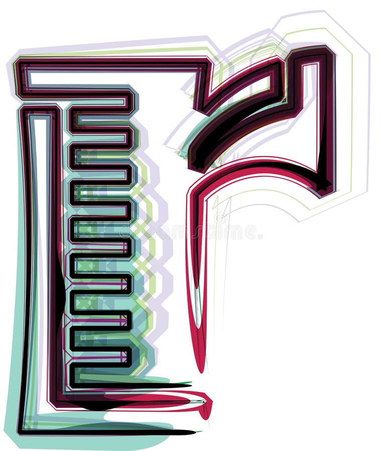 LETRA R Del Ejemplo De La Fuente Ilustración del Vector - Ilustración ...