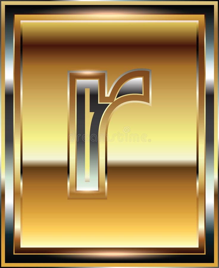 Letra R Del Ejemplo De La Fuente Del Lingote Ilustración del Vector ...