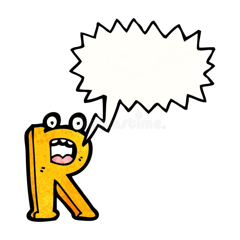 Letra R Dos Desenhos Animados Ilustração do Vetor - Ilustração de ...