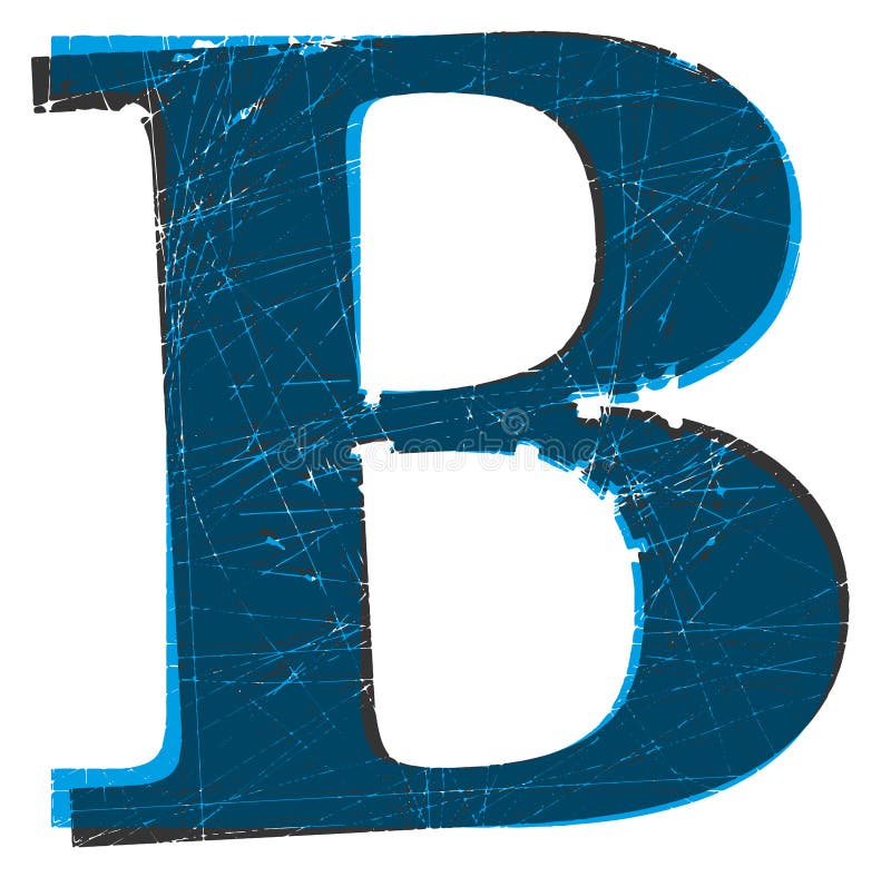 Letra riscada alternada. ilustração stock. Ilustração de azul - 223215241