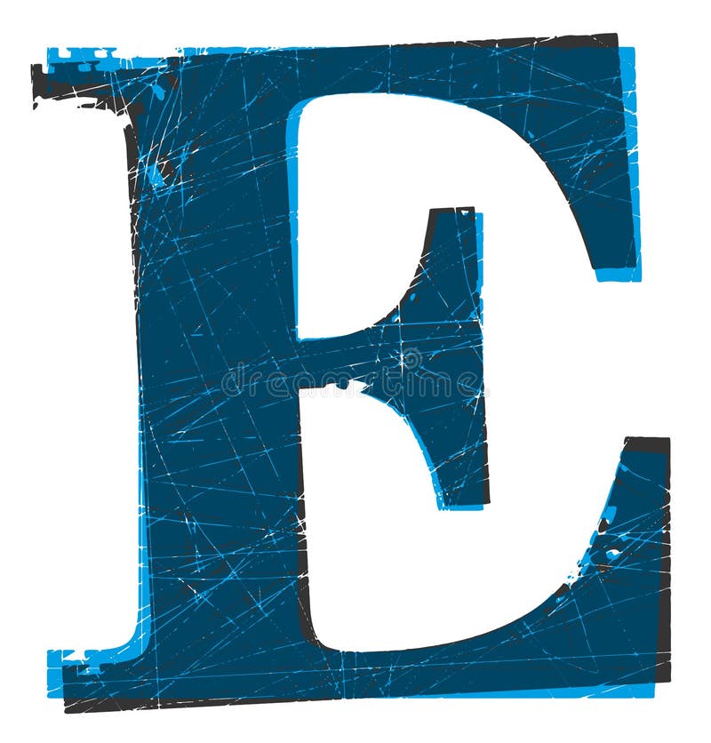 Letra riscada alternada. ilustração stock. Ilustração de azul - 223215241